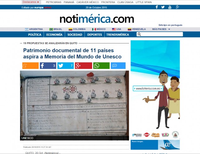 Patrimonio documental de 11 países aspira a Memoria del Mundo de Unesco ...