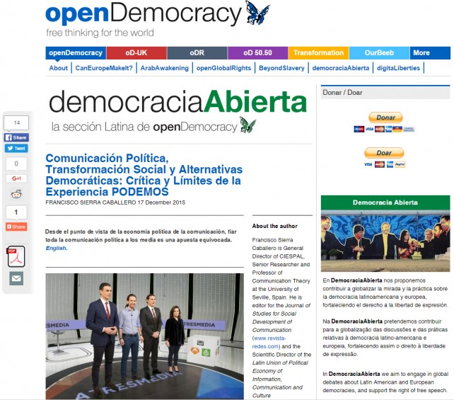 Comunicación Política Transformación Social Y Alternativas